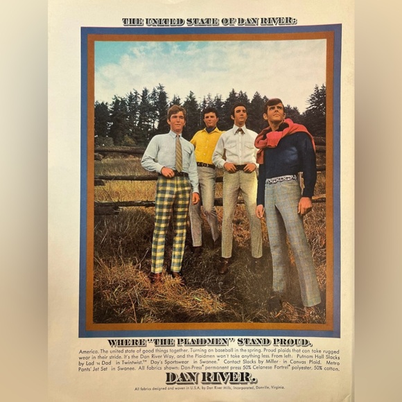 Vintage | Wall Decor | Dan River Vintage 97s Magazine Advertisement ...